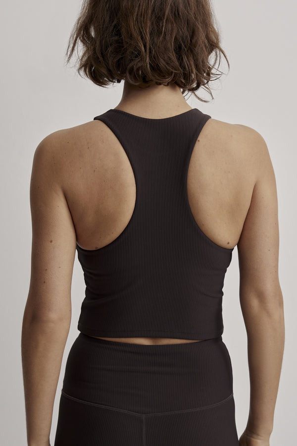 Let's Move Rib Kempton Bra Top | Chocolate - Tyde-London